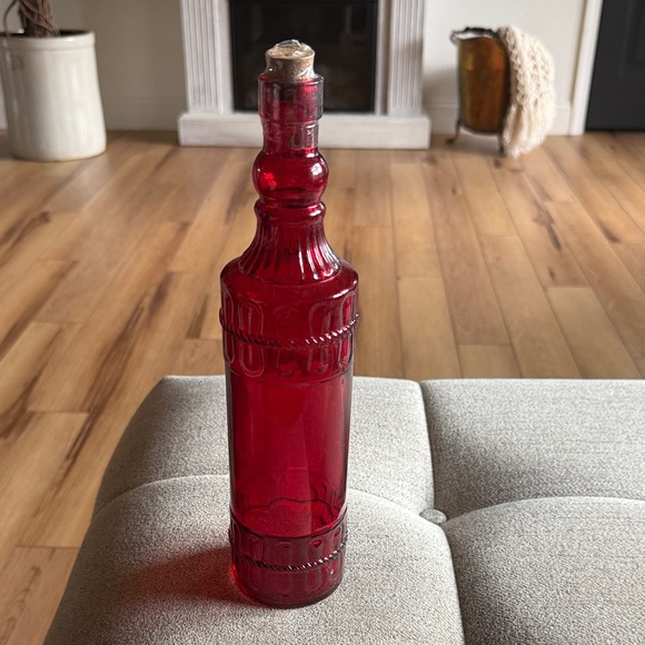 Accents | Ruby Red Glass Bottle | Poshmark